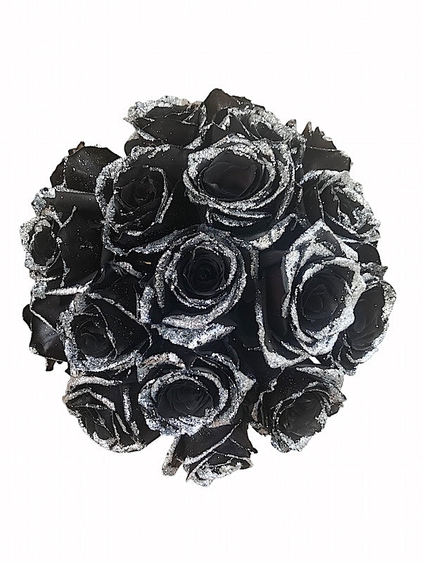 Starry Night - Fresh Dark Roses With Glitter - Farm Direct – Flower ...