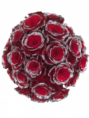Red Glitter Roses - Farm Fresh Delivery – Flower Explosion